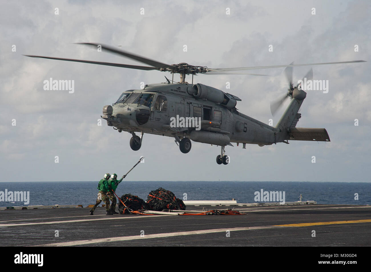 SH-60F Sea Hawk helicopter during a replenishment-at-sea by #PACOM ...