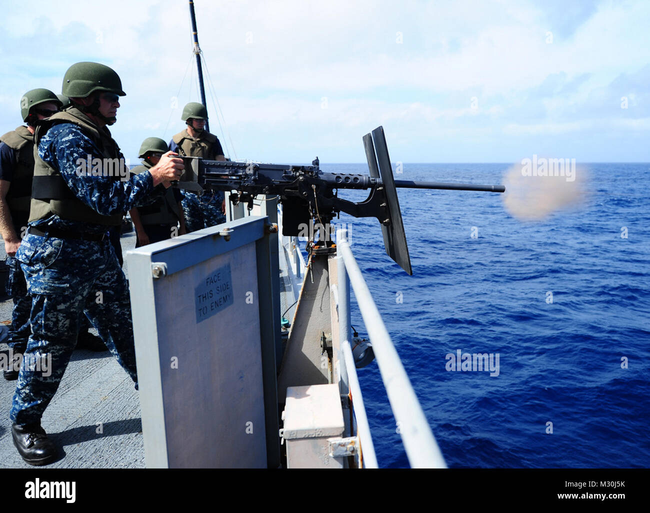 Fires .50 Caliber machine gun from the weather deck by #PACOM Stock ...