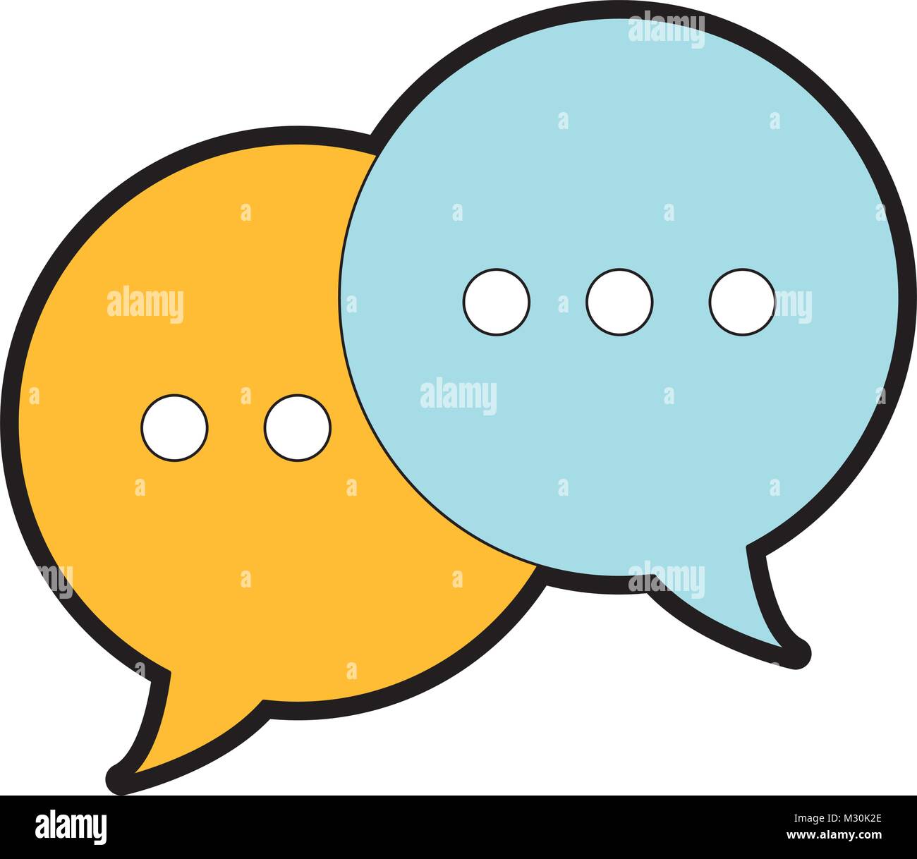 full color chat bubbles text notes messages Stock Vector Image & Art ...