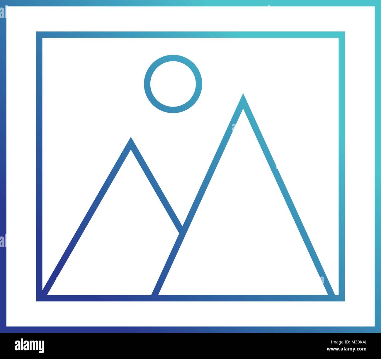 blue line art picture image object with border Stock Vector Image & Art ...