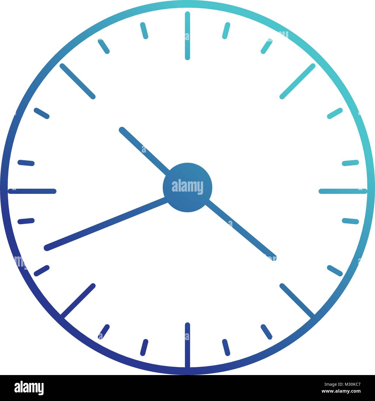 blue line wall round clock time object Stock Vector Image & Art - Alamy