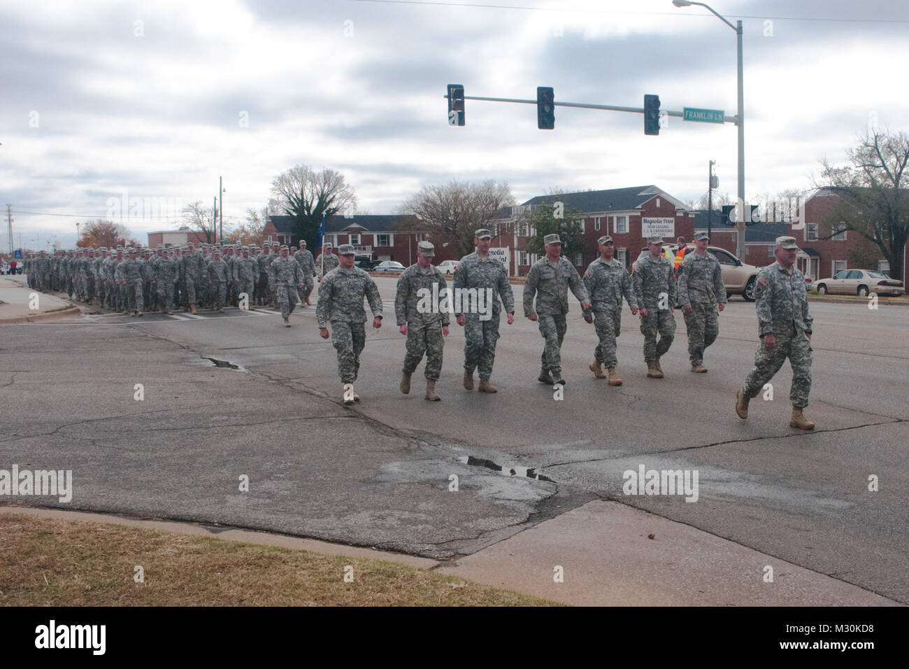 Groups of Soldiers from the Oklahoma Army National Guard march in the ...