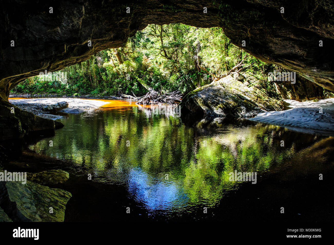 Moria gate arch in the Oparara Basin, Karamea, South Island, New ...