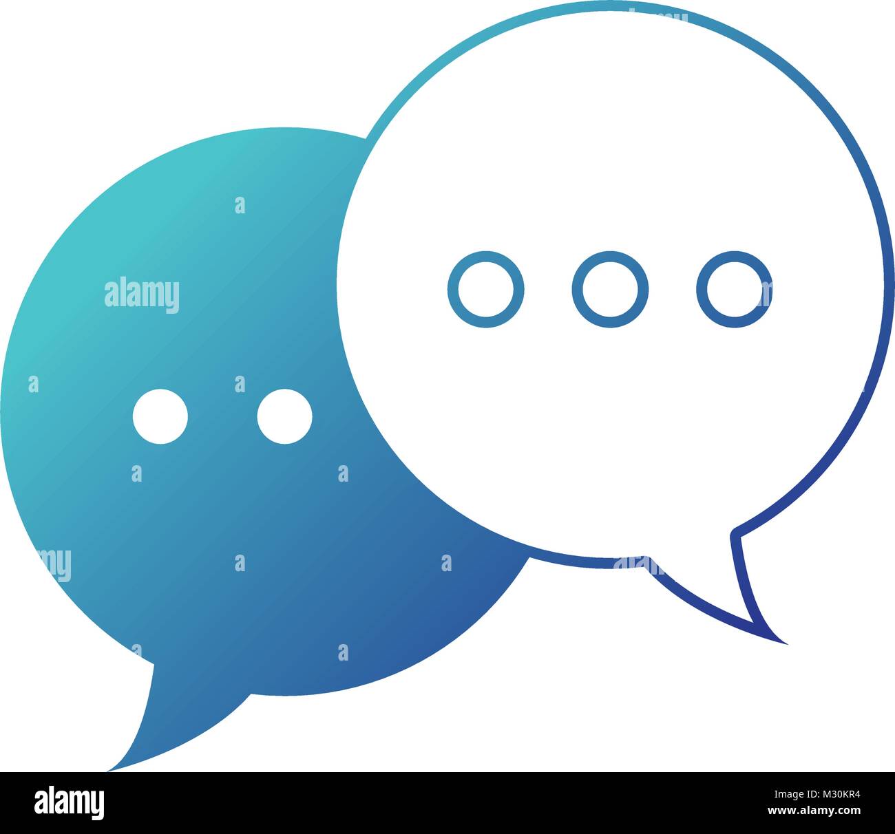 blue line chat bubbles text notes messages Stock Vector Image & Art - Alamy