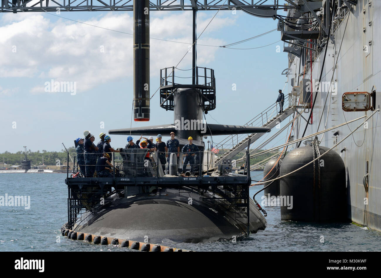 Submarine tender USS Frank Cable by #PACOM Stock Photo - Alamy
