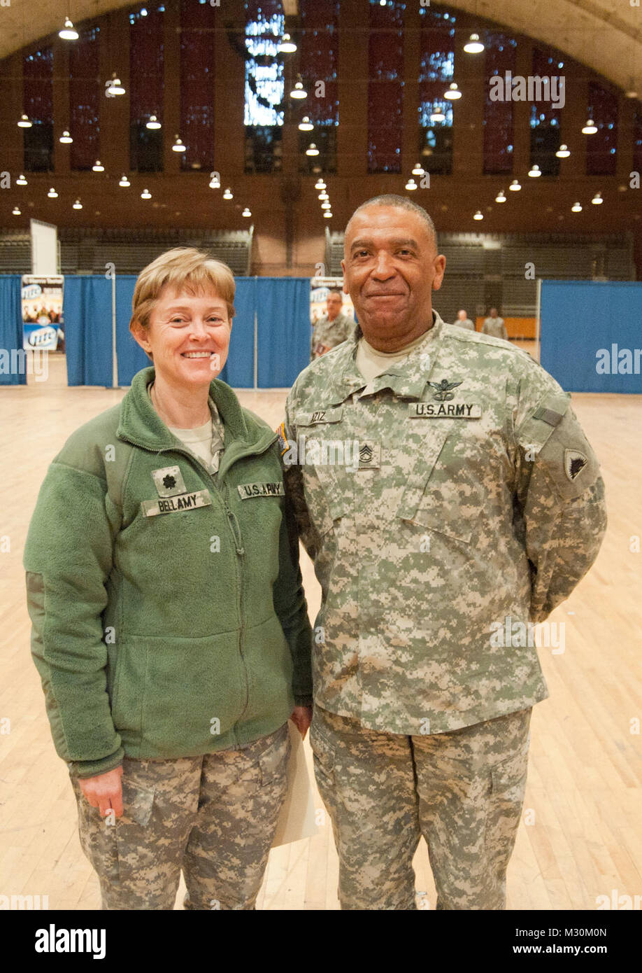 DC Guardsmen LTC Maureen Bellamy and SFC Amin Aziz at Operation ...