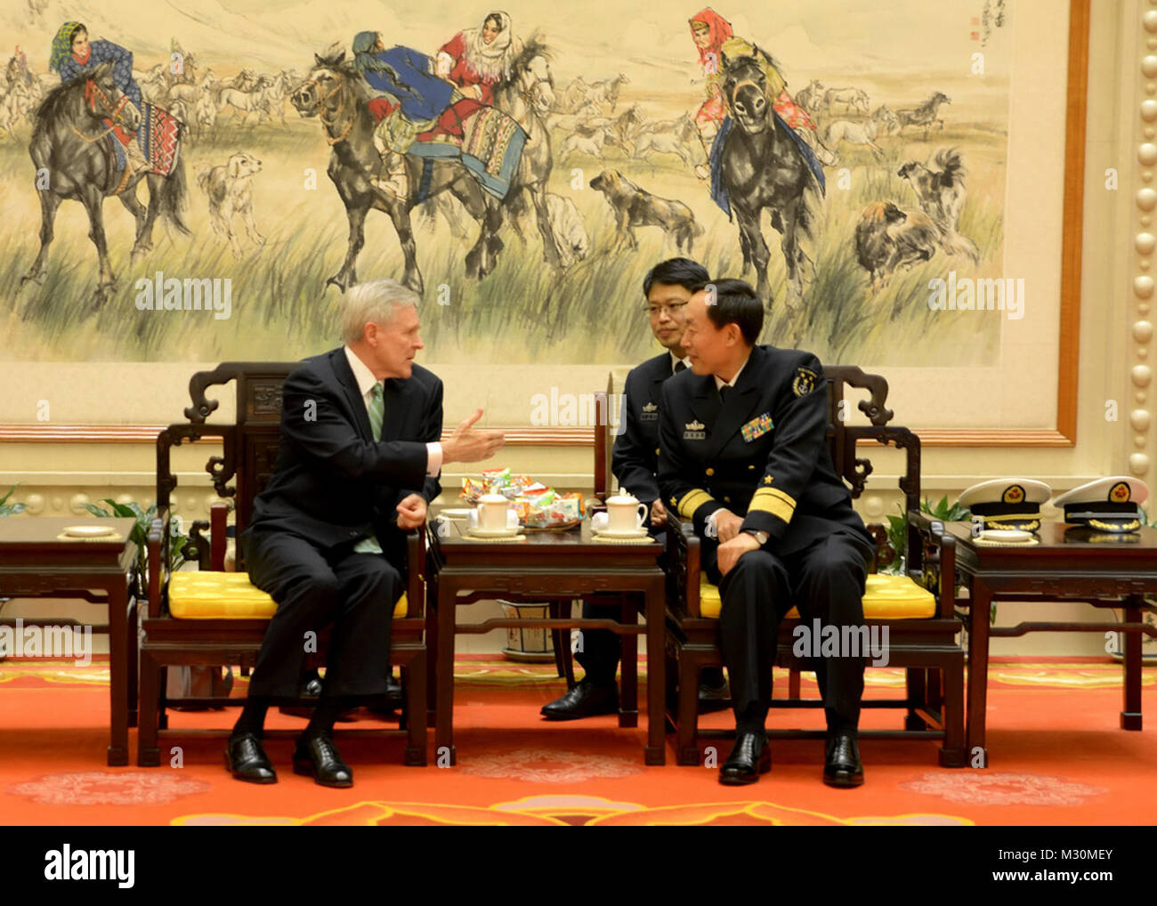 Secretary of the Navy meets with People's Liberation Army Navy Rear Adm ...