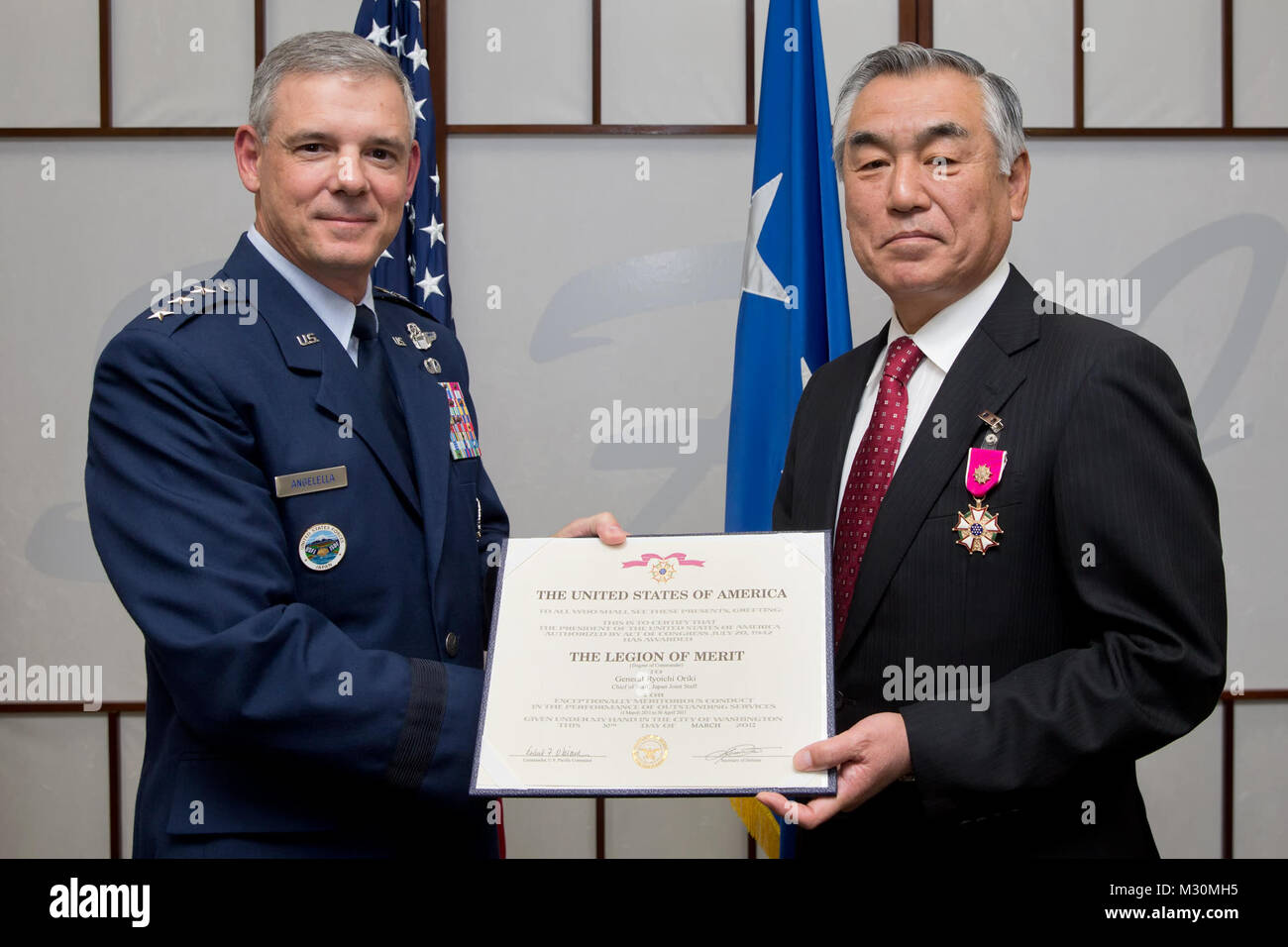(Left to right) U.S. Air Force Lt. Gen. Sam Angelella, U.S. Forces ...