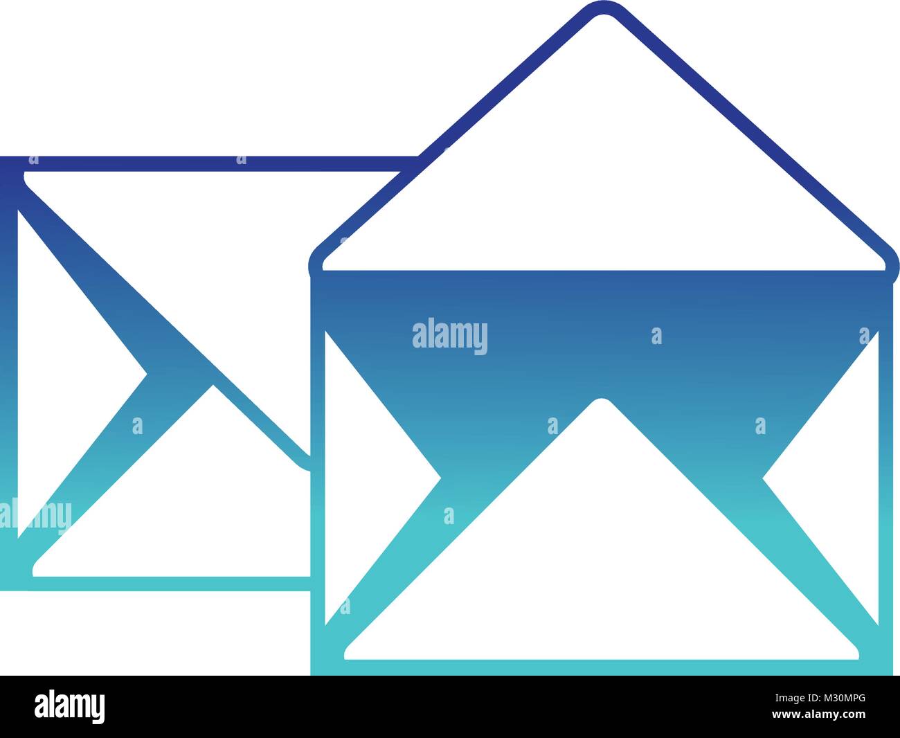 blue line e-mail letter text message design Stock Vector Image & Art ...