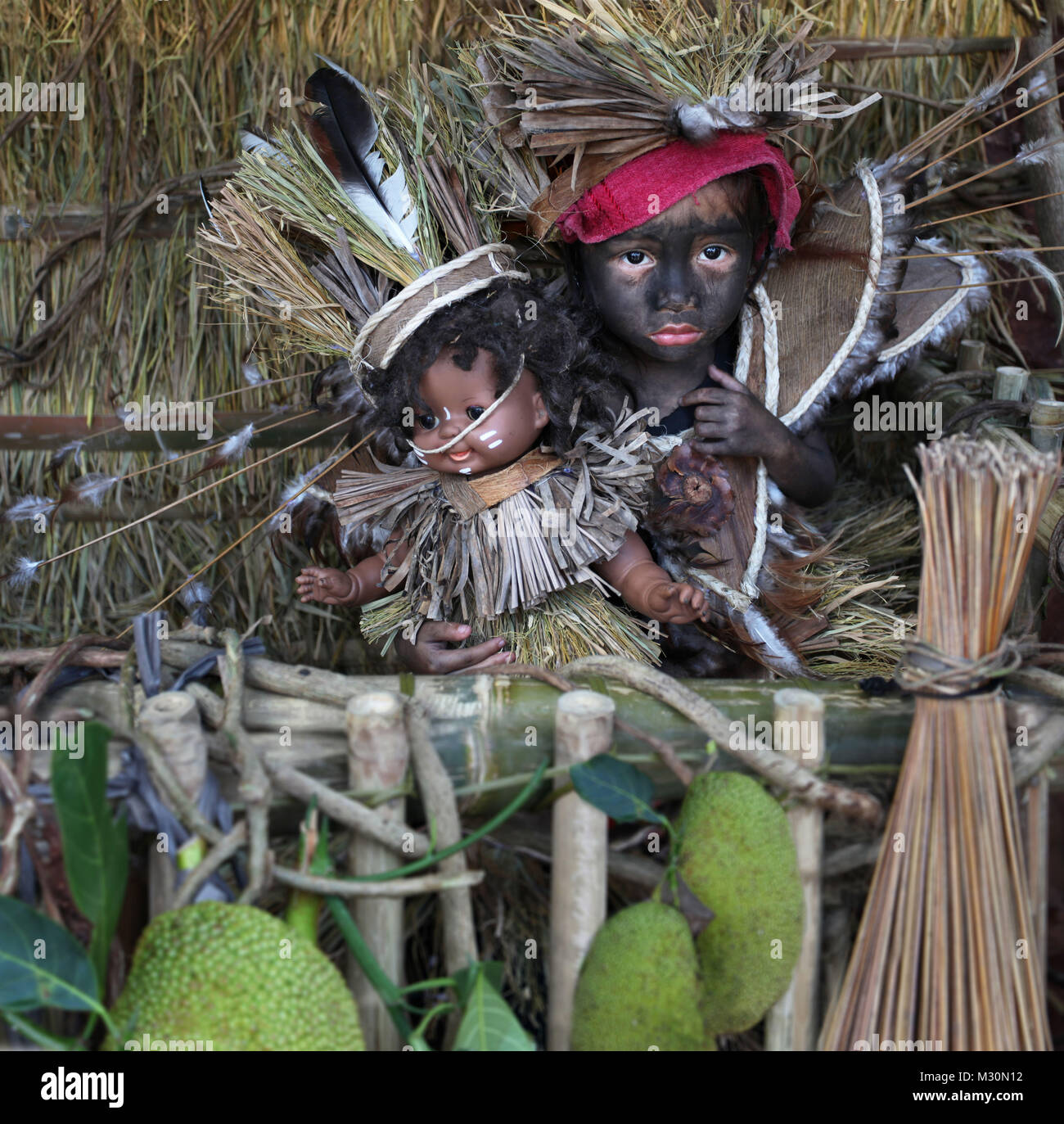 Child with doll, Ibajay, Aklan, Panay Island, Philippines Stock Photo ...