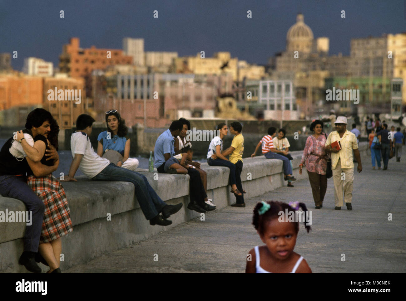 street scene at Malecon, Havana, Cuba, Carribean Stock Photo - Alamy