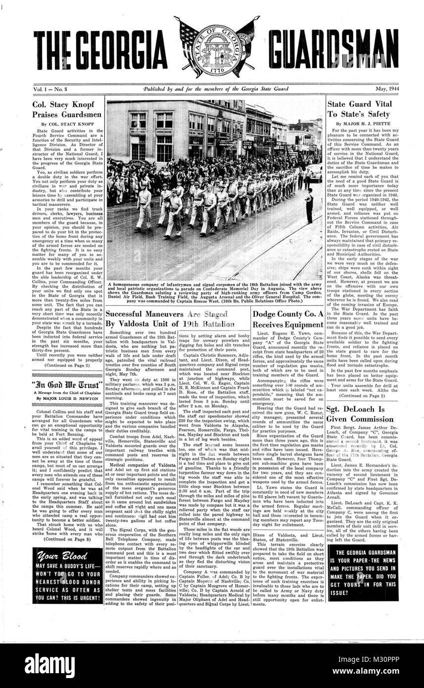 Georgia army national guard Black and White Stock Photos & Images - Alamy