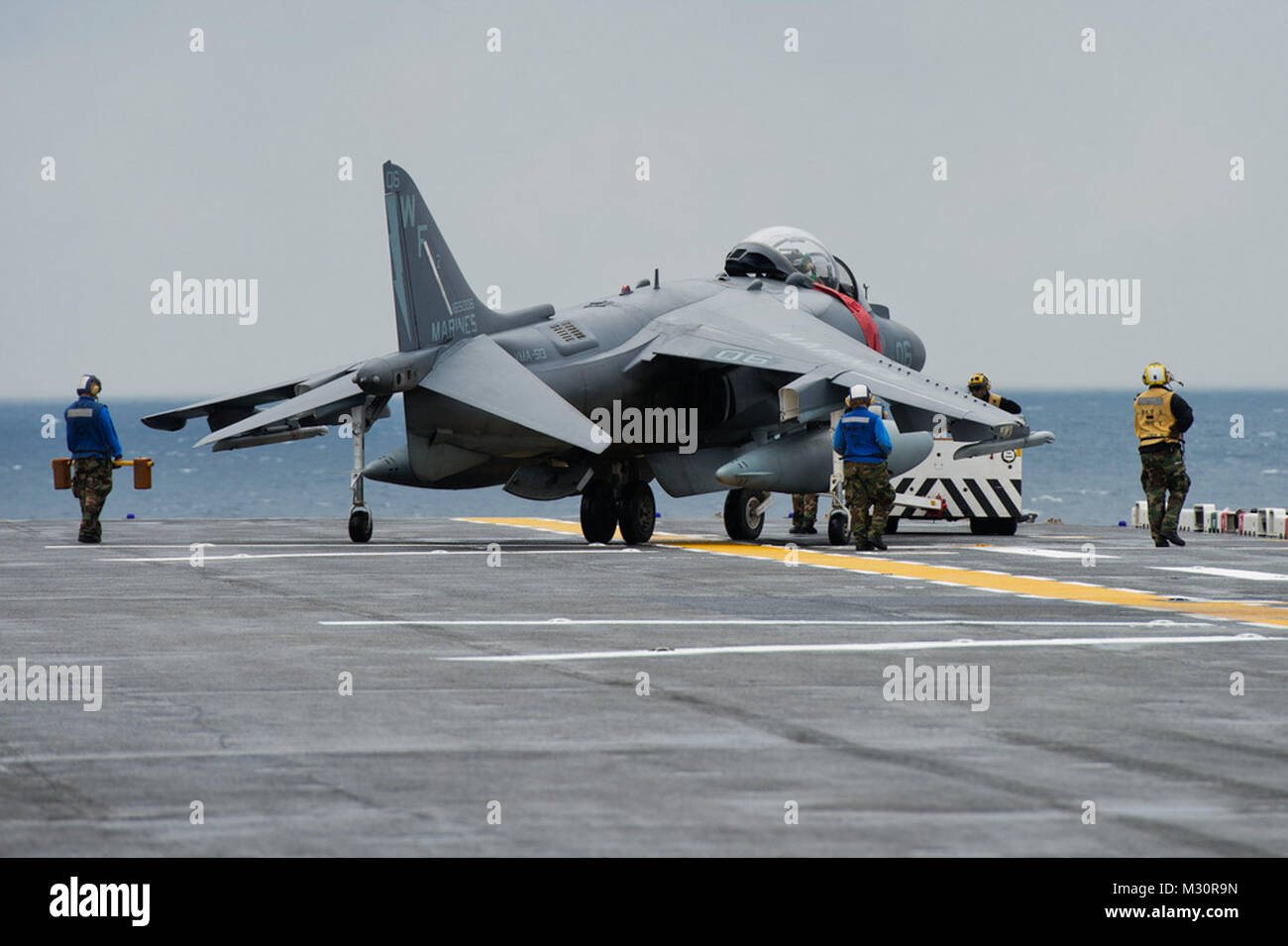 An AV 8 Harrier jet aircraft on the flight deck by #PACOM Stock Photo ...