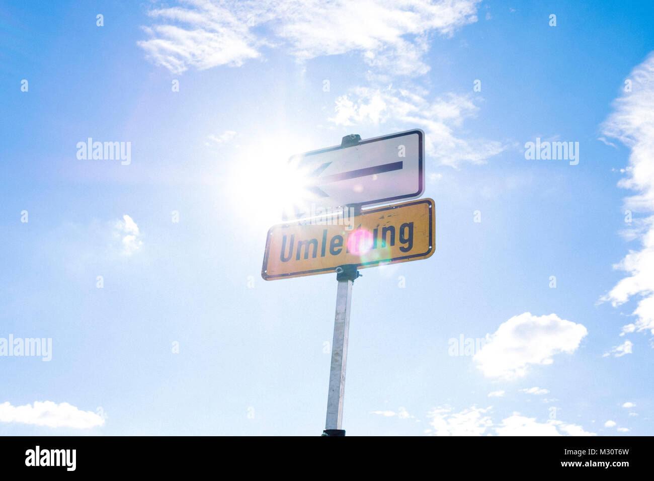 Umleitung Diversion Sign High Resolution Stock Photography and Images ...