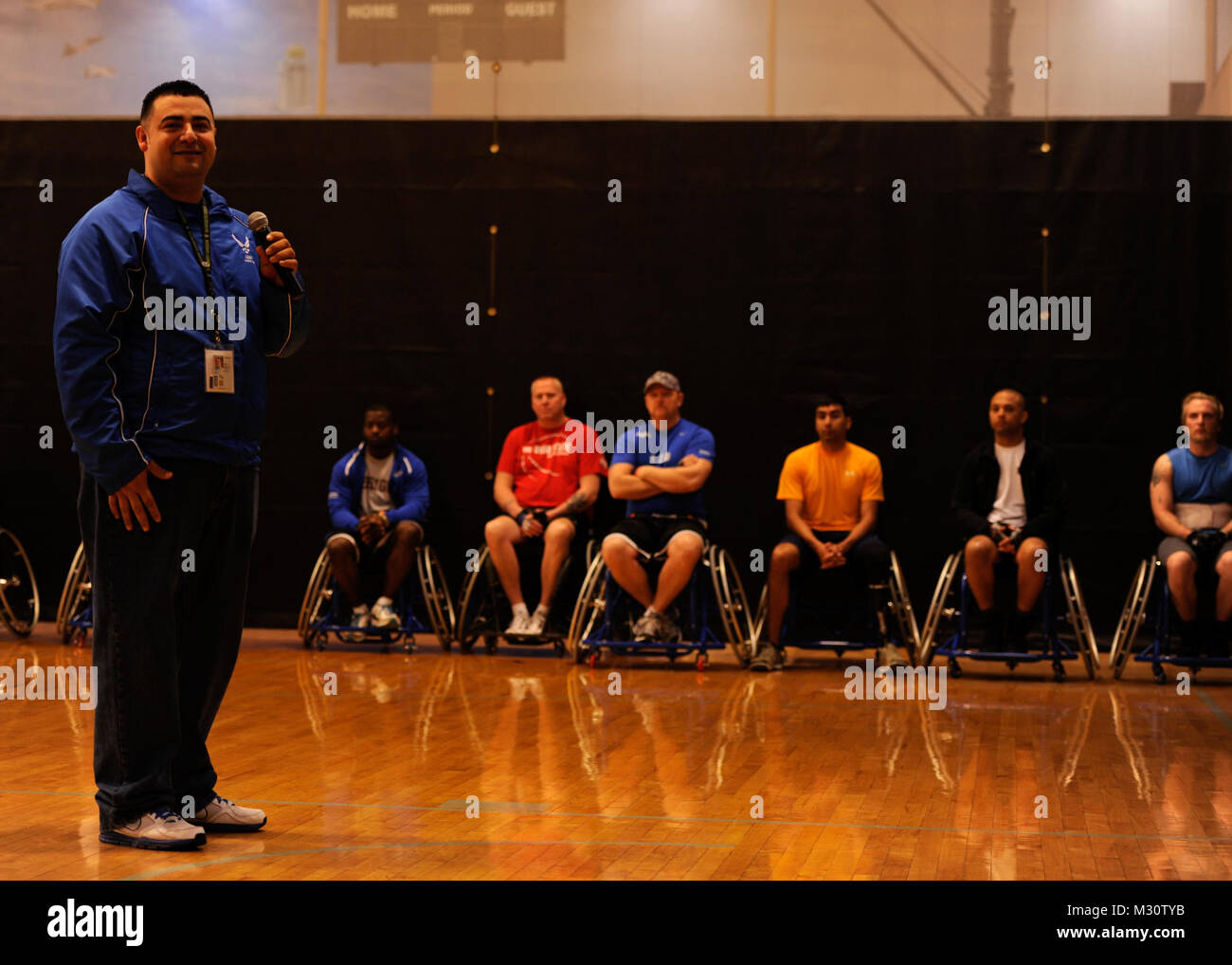 Mr. Tony Jasso, a care manager with the Wounded Warrior Program, speaks ...