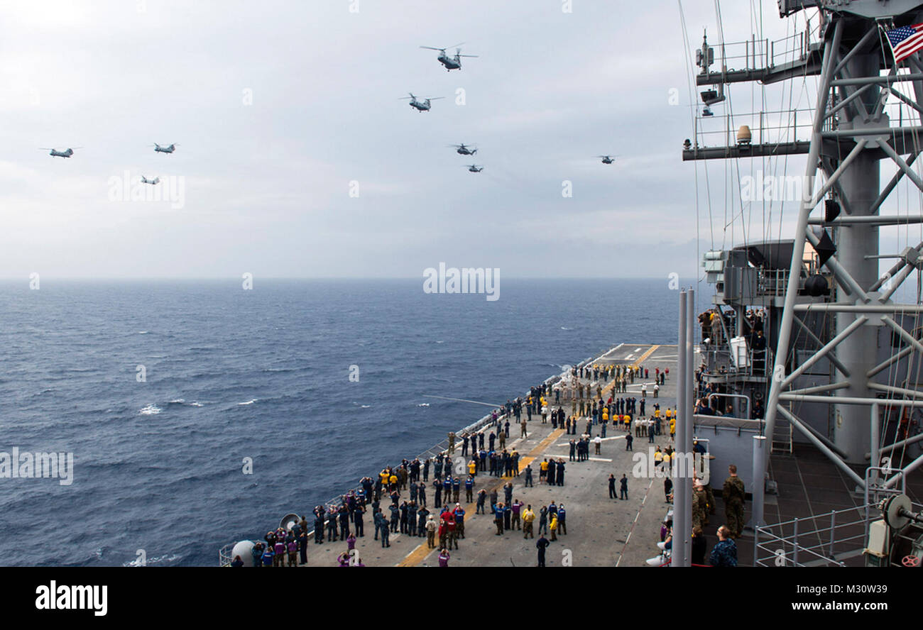 Marine Medium Helicopter Squadron 262 Flies In Formation Over The ...
