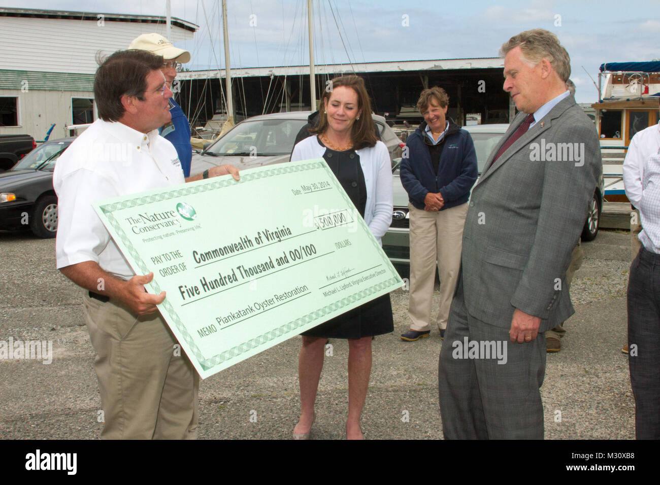 Mathews, Va. -- Michael Lipford with The Nature Conservancy presents ...