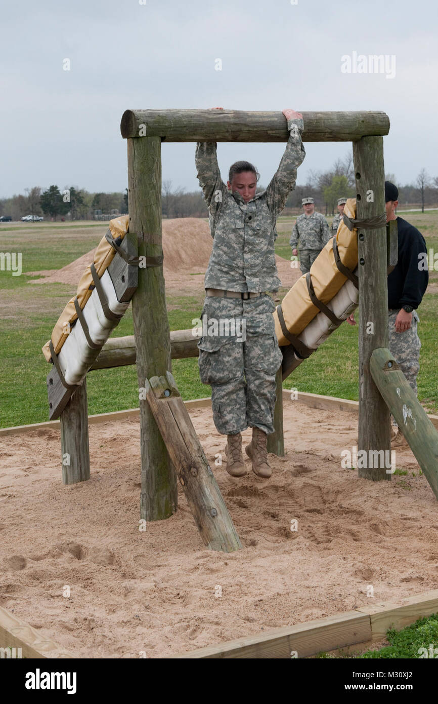 Cadet Kelsea Schultz, of Pond Creek, Okla., a member of the 45th ...