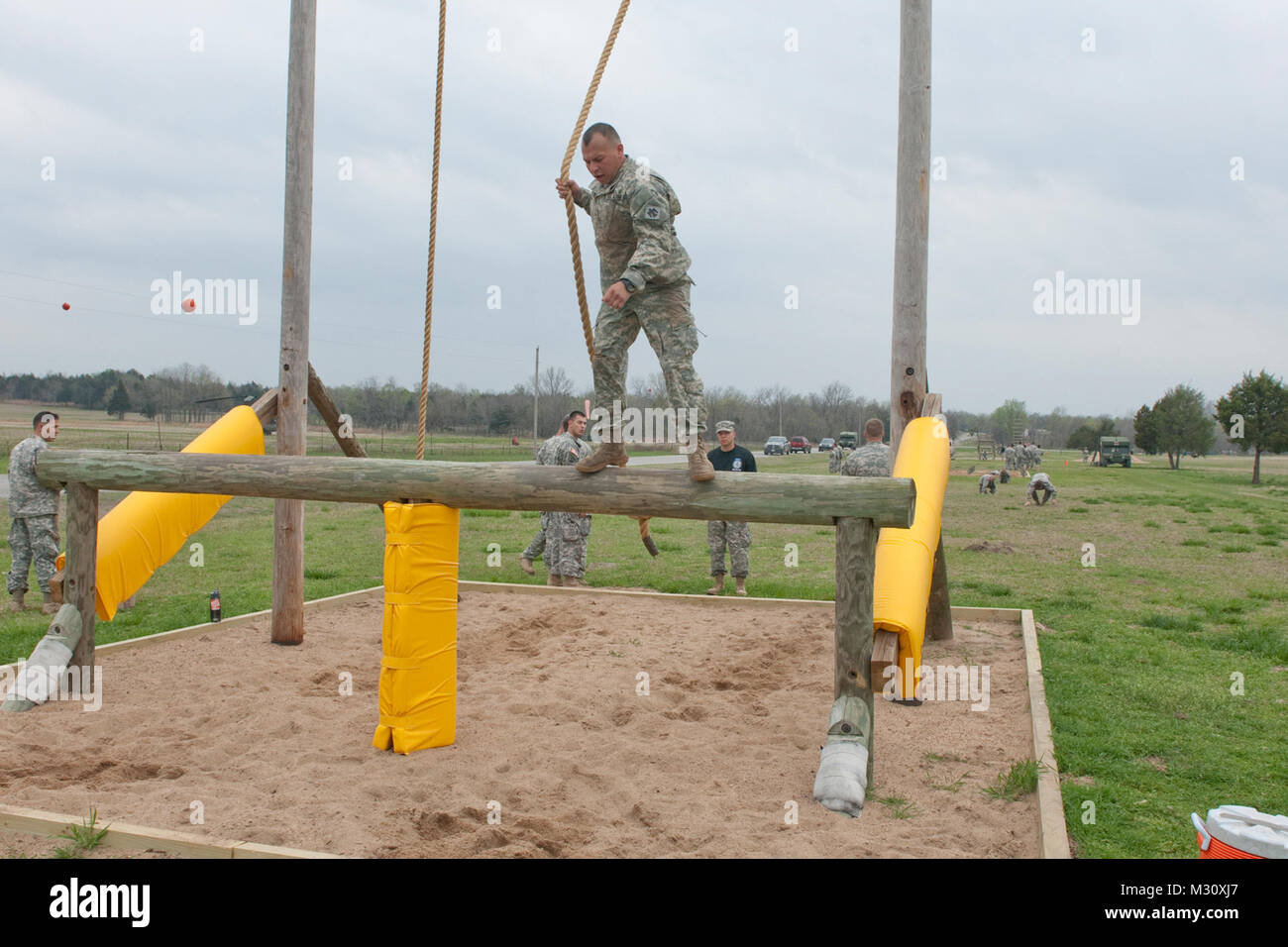 Sgt. Mathew Baum, of Stillwater, Okla., a member of the 45th Infantry ...