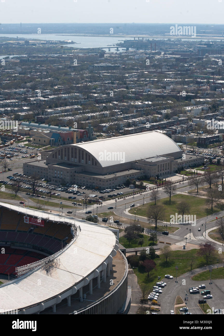 DC Armory with Robert F. Kennedy Stadium in the foreground and an ...