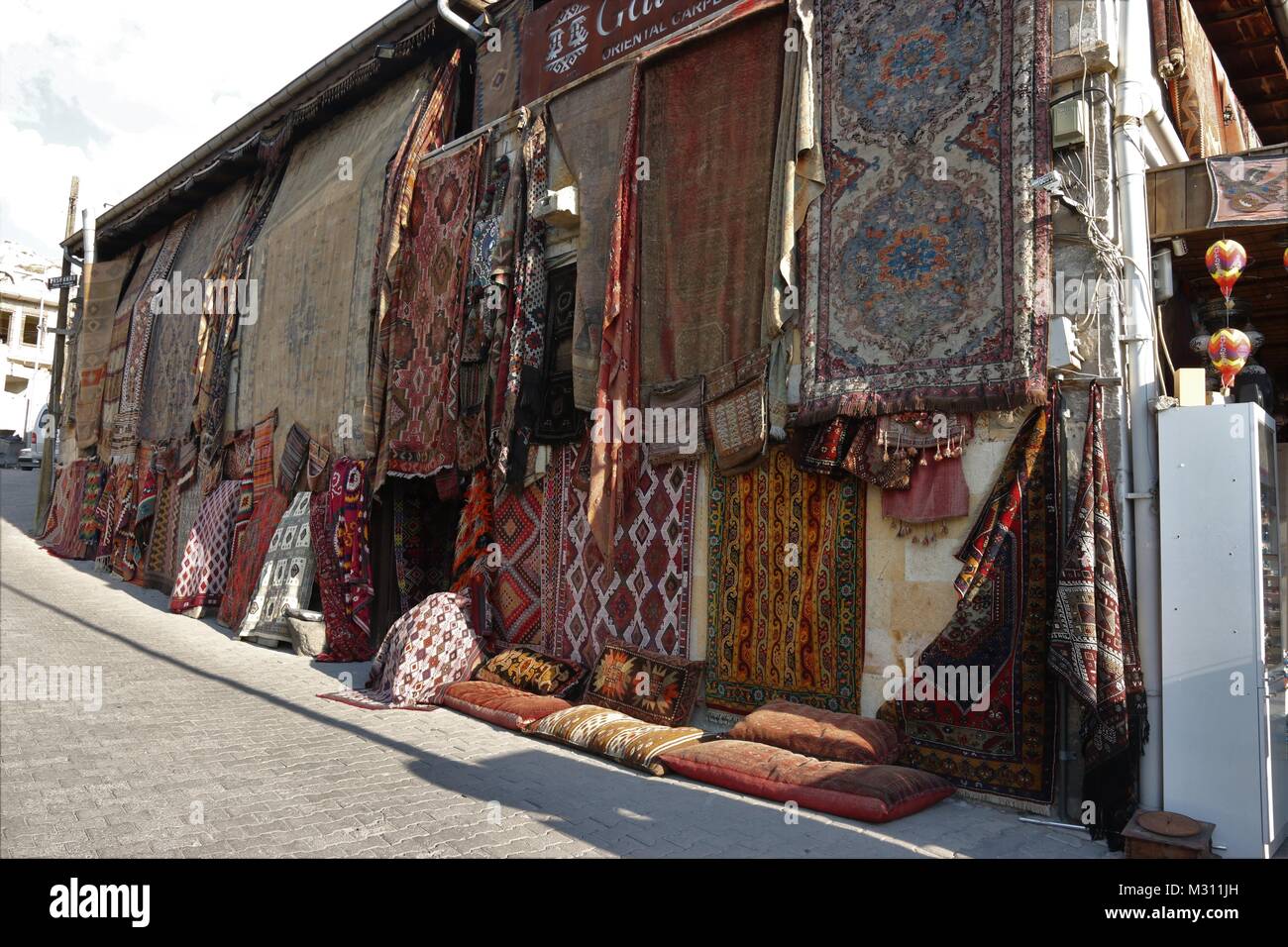 An old traditional Turkish carpet shop in cappadocia, goreme,in turkey ...