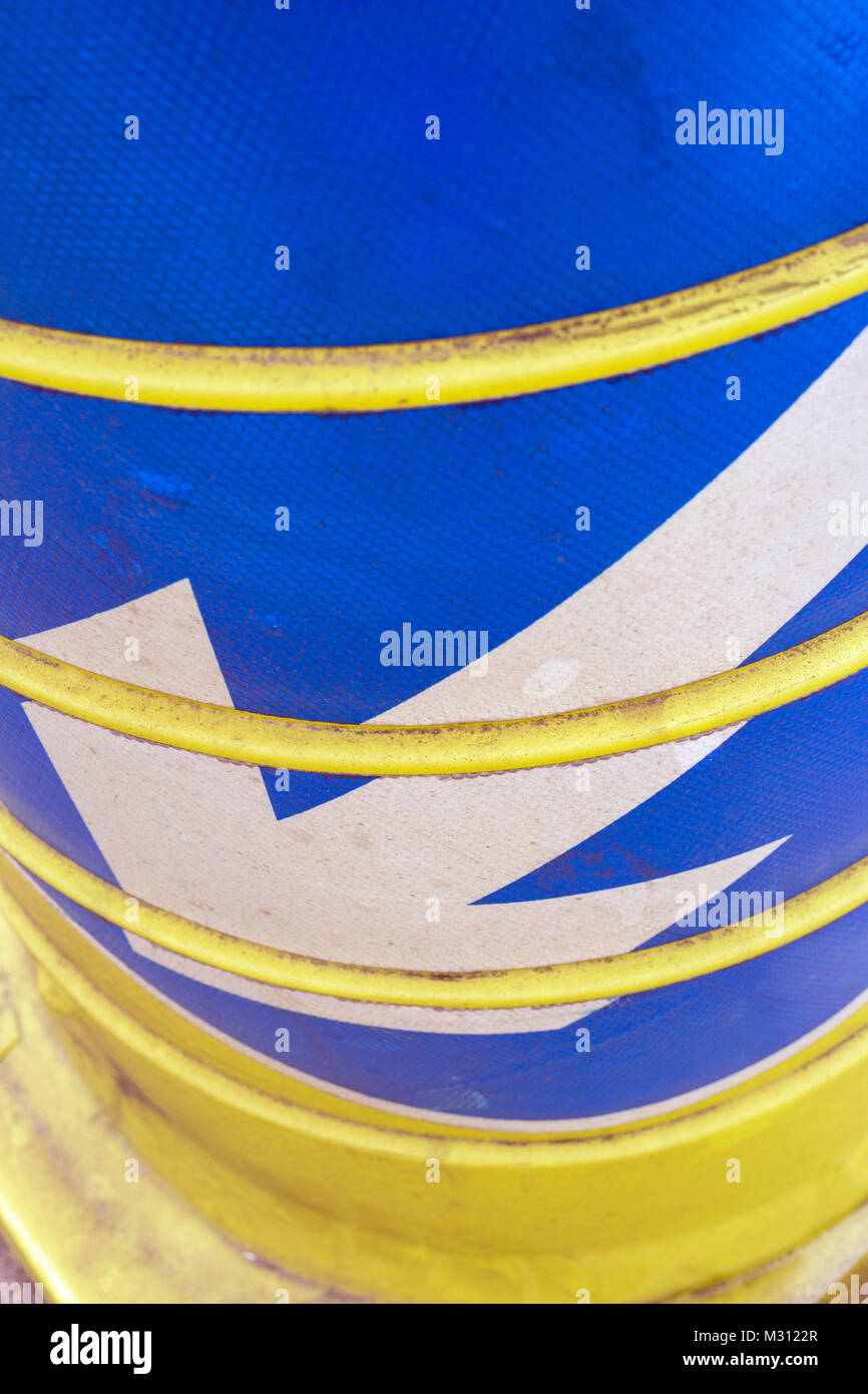 Blue and yellow plastic road cones hi-res stock photography and images ...