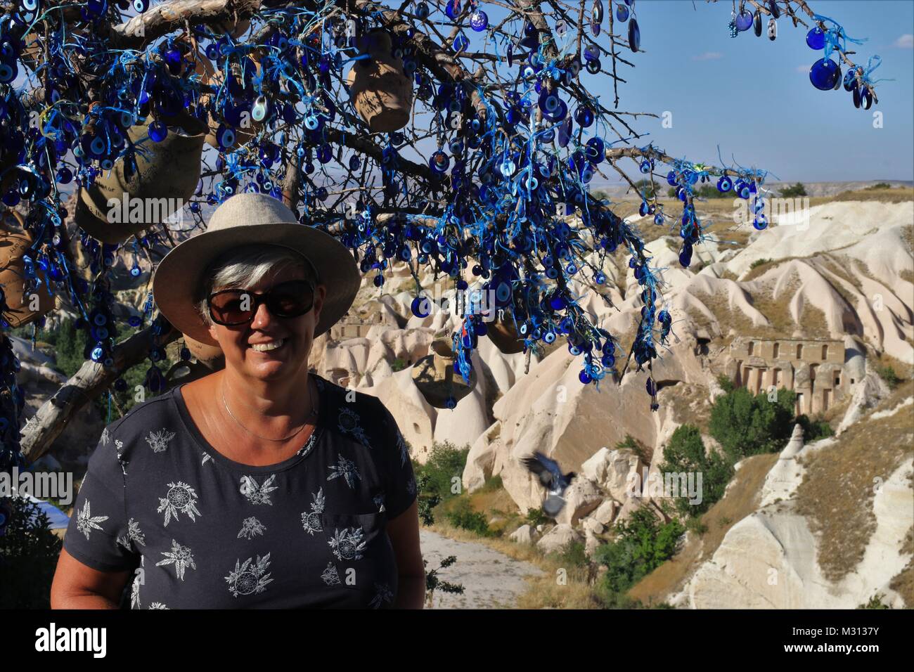 Turkish eyes hanging from a tree in Cappadocia Stock Photo - Alamy