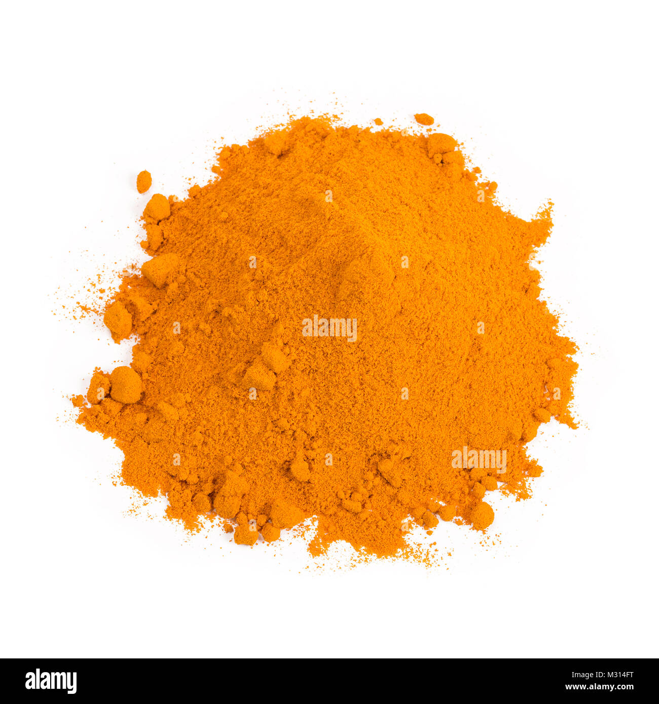 Turmeric powder isolated on white background. Curcuma powder Stock ...