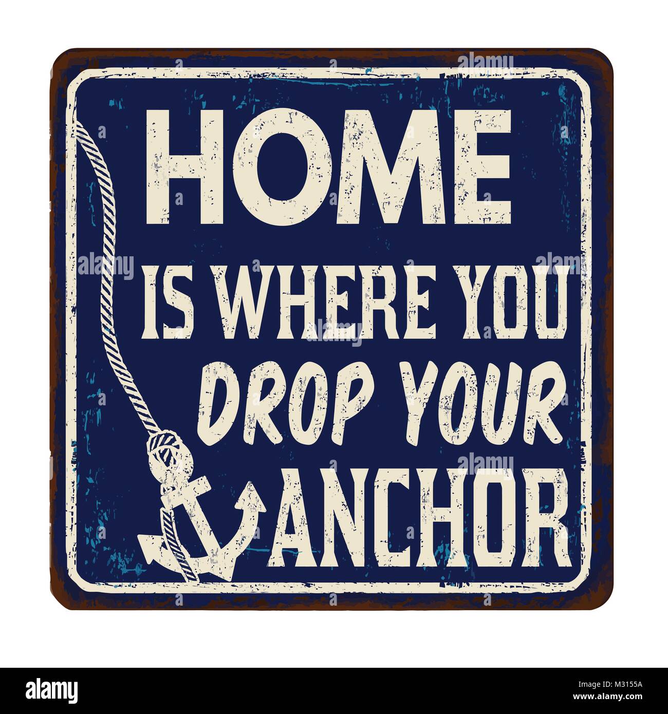 Old rusty metal anchor Stock Vector Images - Alamy