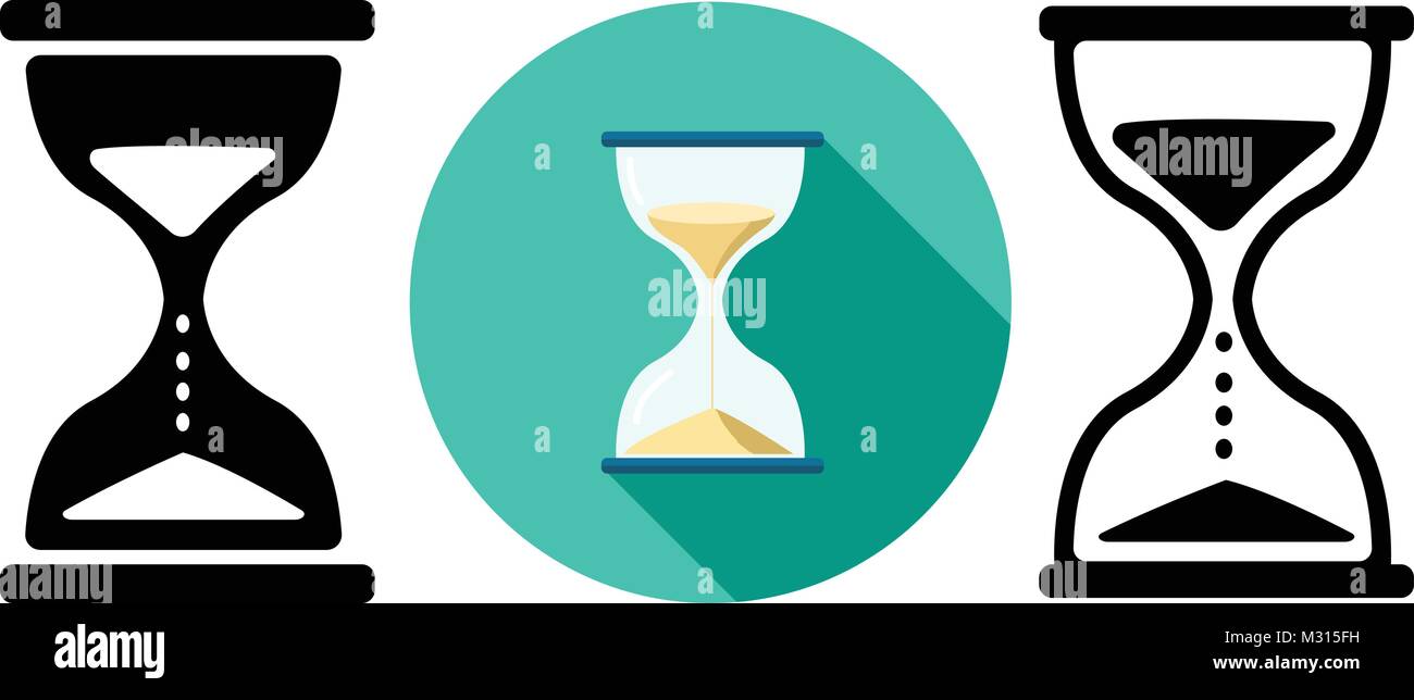 Hourglass sandglass icon in flat hi-res stock photography and images ...