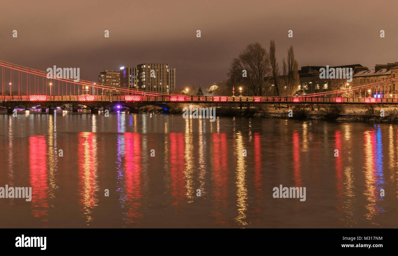 The LED feature lighting of the South Portland Street suspension ...