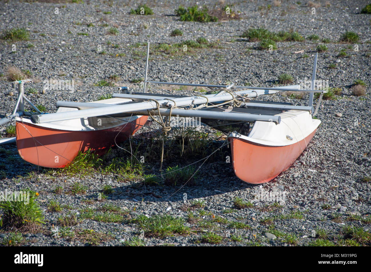Catamaran On A Beach Stock Photo - Alamy
