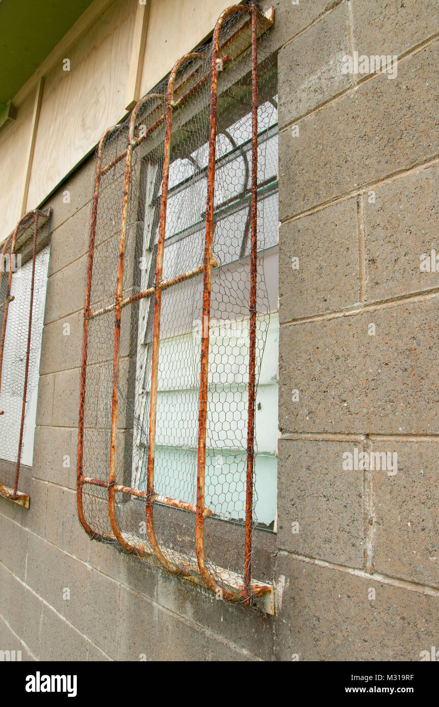 Rusty Window Security Bars Stock Photo - Alamy