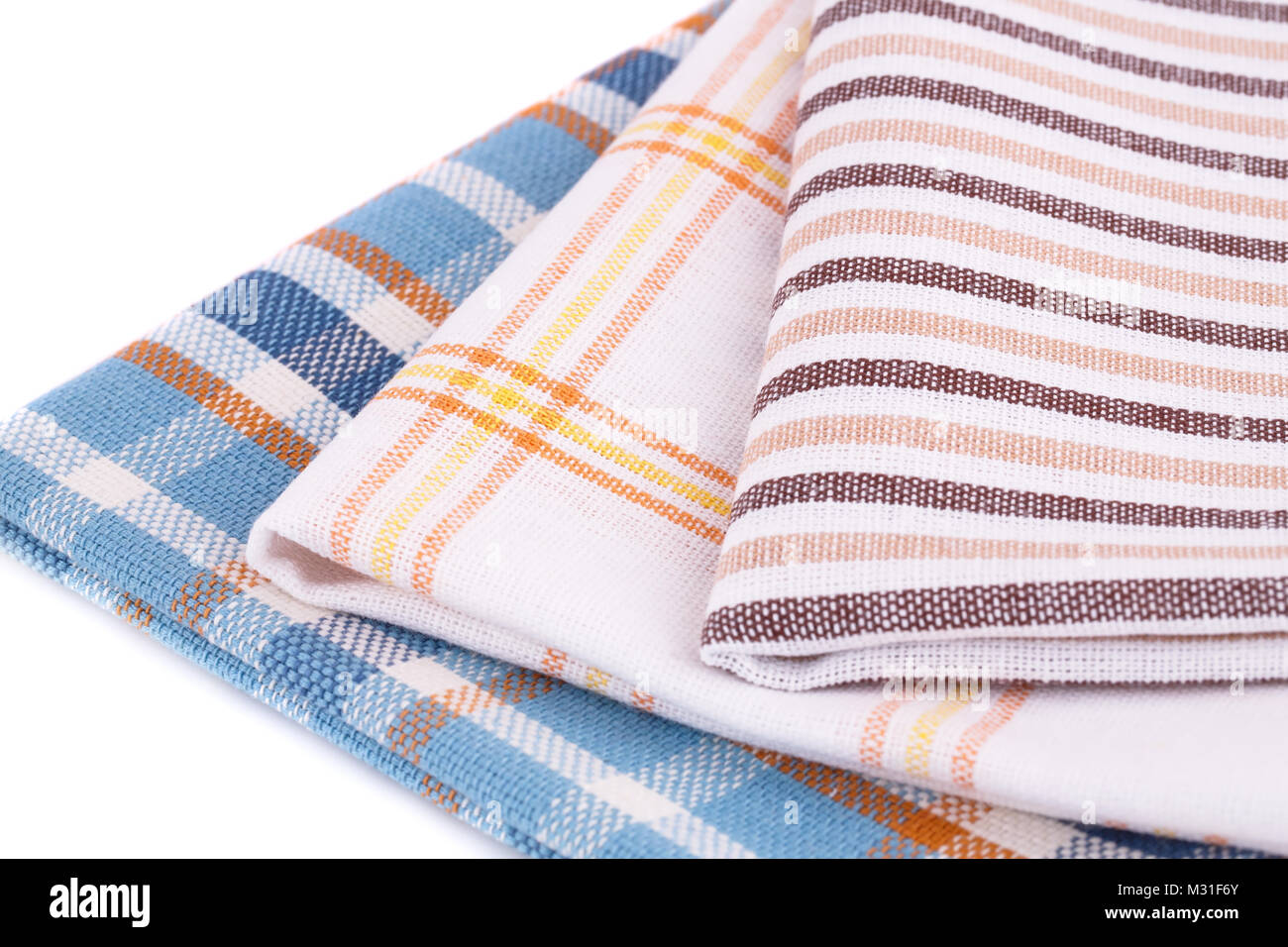 Colorful kitchen towels closeup picture Stock Photo - Alamy