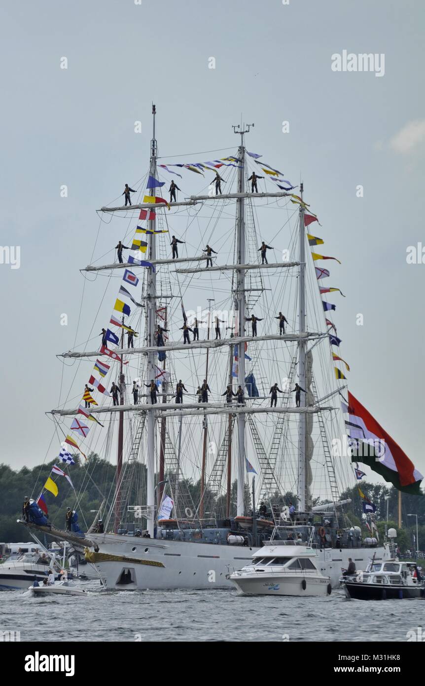 Amsterdam, the Netherlands - August 19, 2015: The Tarangini tall ship ...