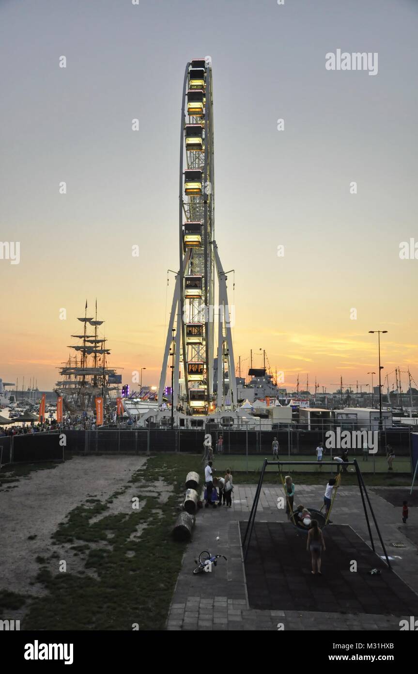 Amsterdam, the Netherlands - August 22, 2015: The playground and the ...