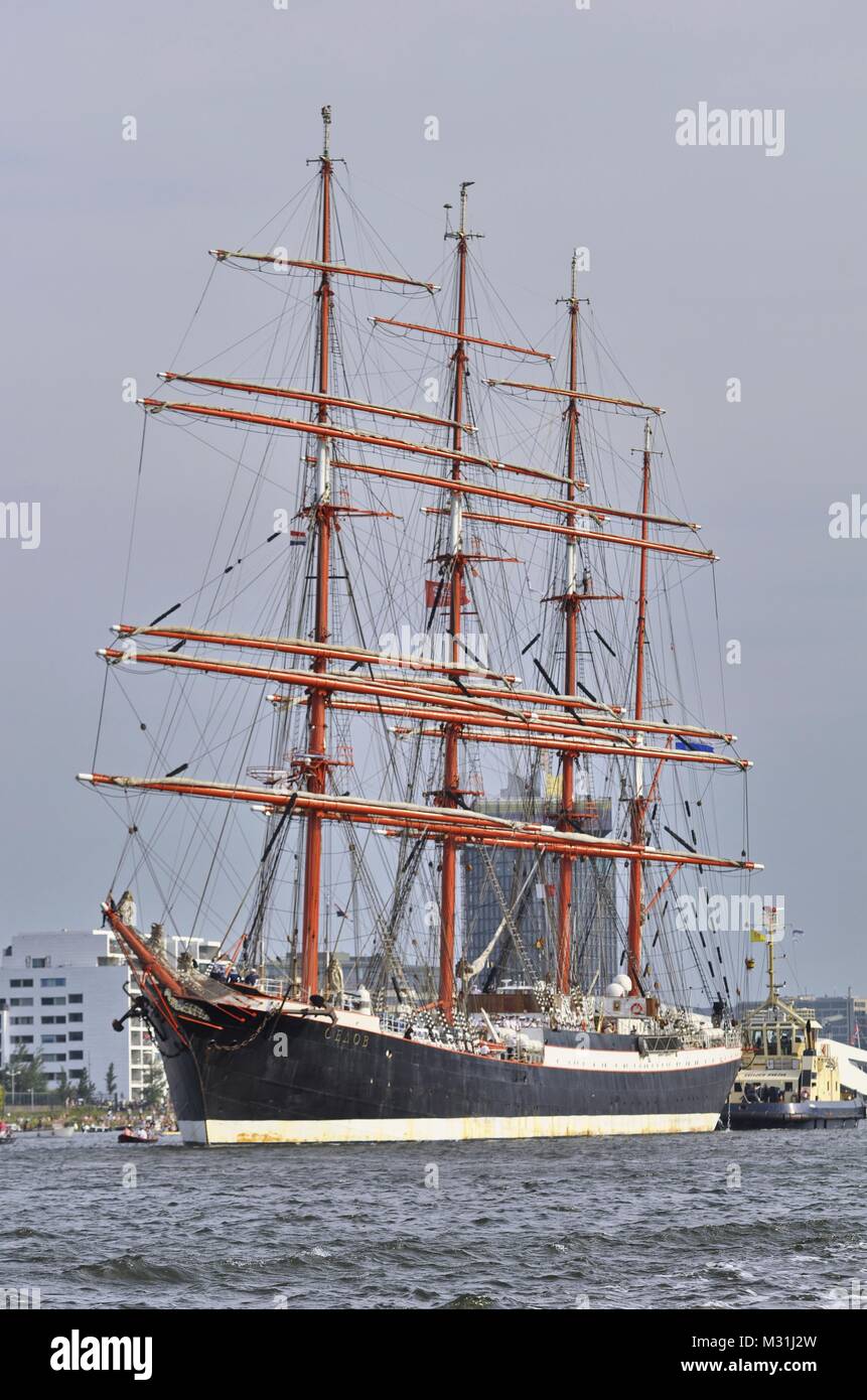 Port Amsterdam, Amsterdam, the Netherlands - August 23, 2015: The Sedov ...