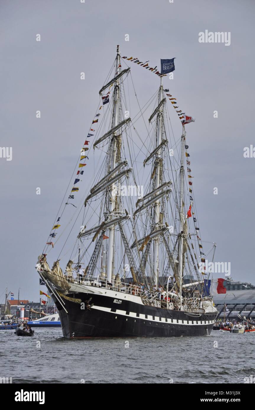 Port Ijhaven, Amsterdam, the Netherlands - August 23, 2015: The Belem ...