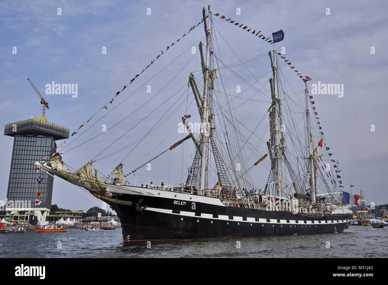 Port Ijhaven, Amsterdam, the Netherlands - August 23, 2015: The Belem ...