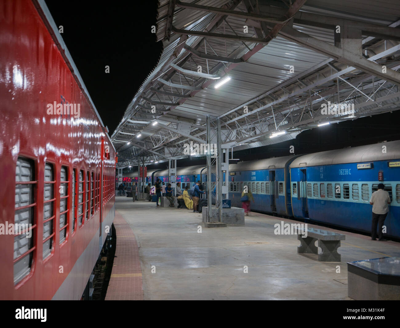 Mysore, Karnataka, India. January 14, 2018. Passengers are heading for ...
