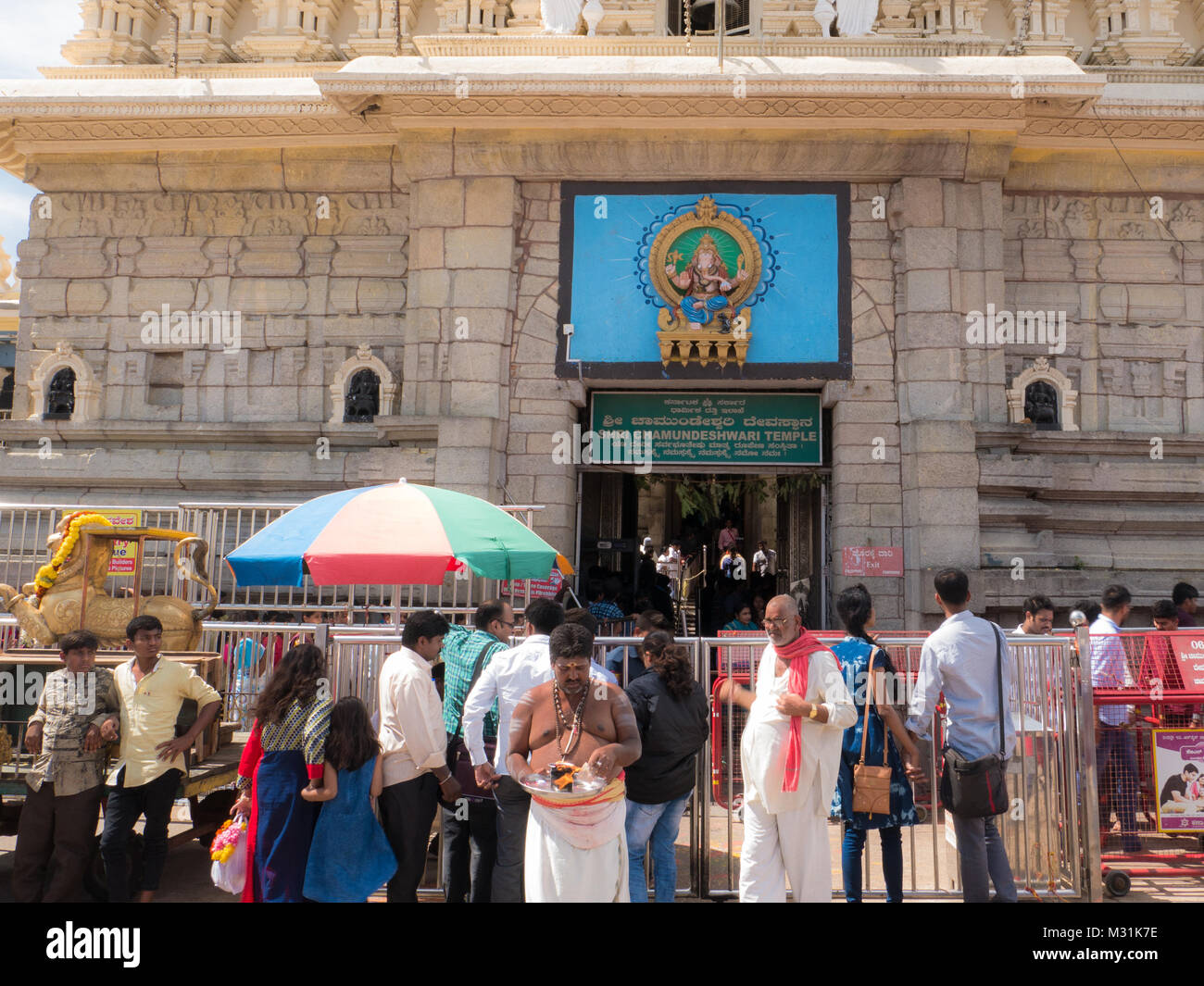 Mysore, Karnataka, India - January 11, 2018. People activities near the ...