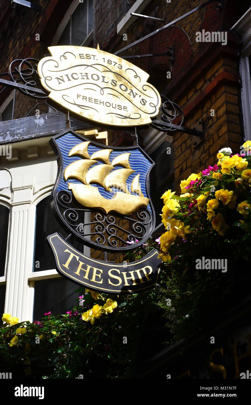 The Ship pub, The City of London, London, England, UK Stock Photo - Alamy