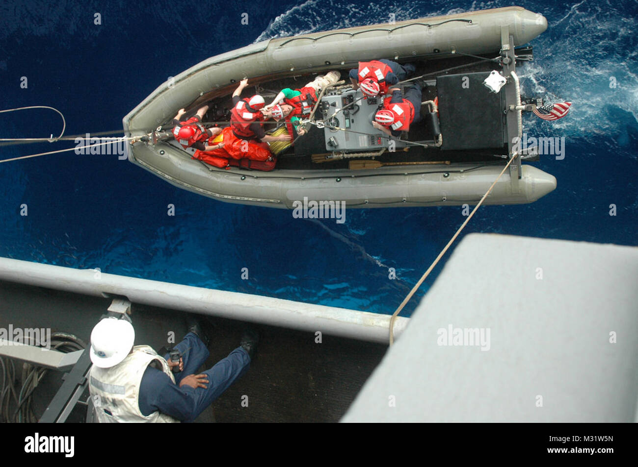 Search and rescue boat crew during a man overboard drill by #PACOM ...