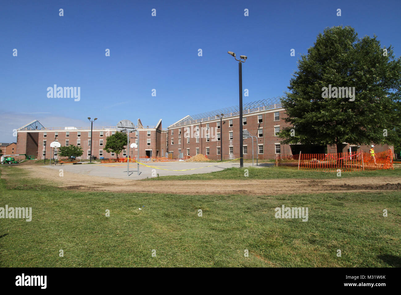 FORT LEE, Va. – Contractors upgrade interior spaces and rooms at the ...