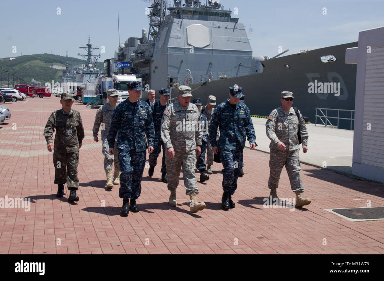 Gen Thurman, UNCCFC, USFK, during a tour of the USS Nimitz by #PACOM ...