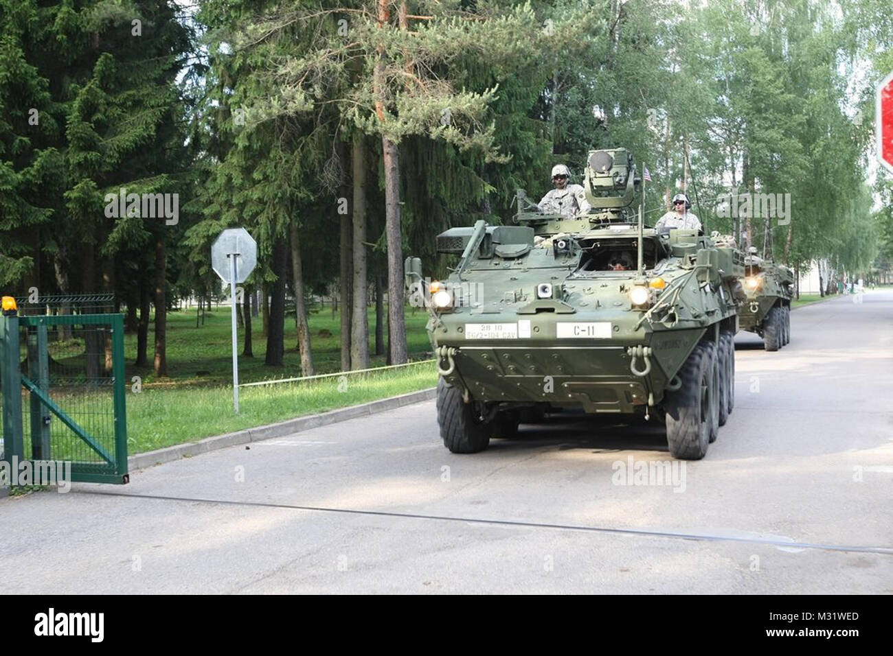 Strykers Arrive in Rukla by PANationalGuard Stock Photo - Alamy