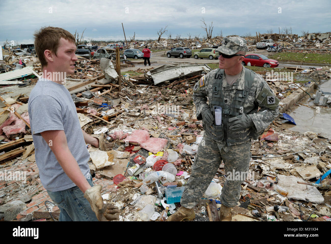 Oklahoma Army National Guardsman, Staff Sgt. Larry Isbell with ...