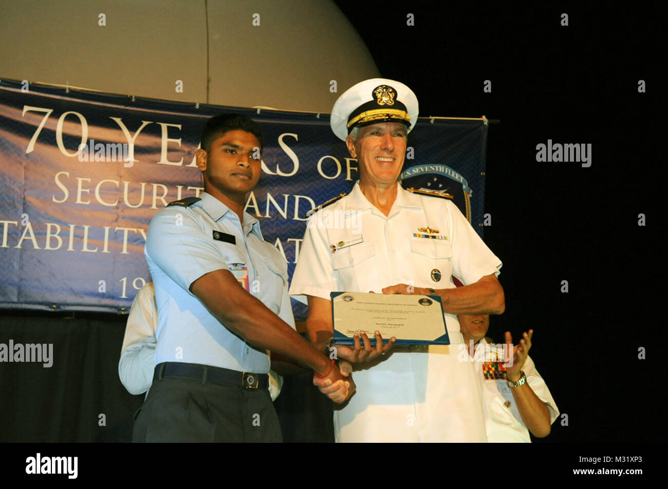 Adm. Samuel Locklear, commander, United States Pacific Command, right ...