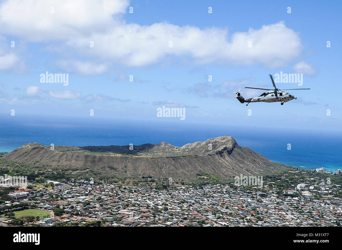 A helicopter training exercise over Diamond Head crater by #PACOM Stock ...