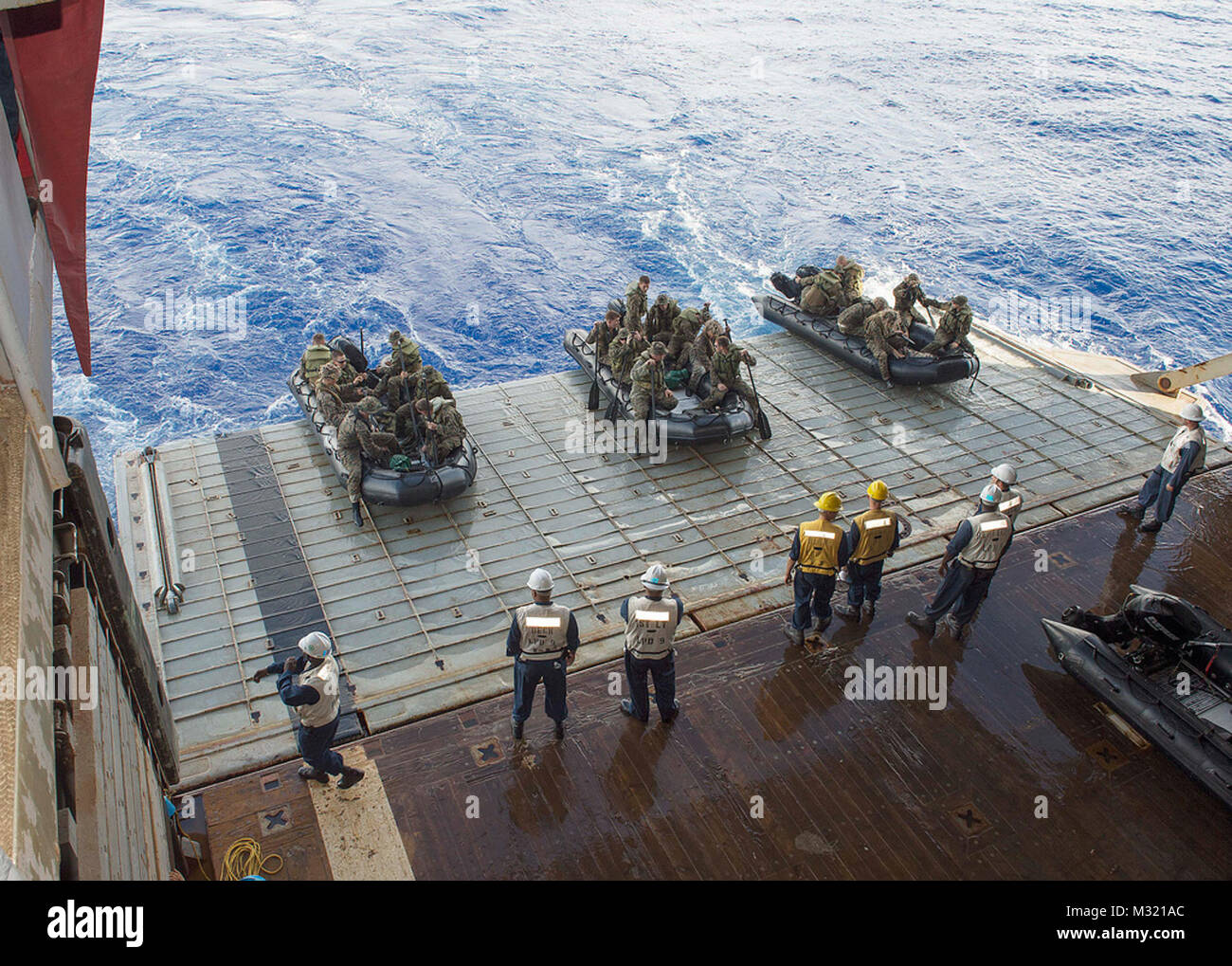 Onboard amphibious transport dock ship USS Denver by #PACOM Stock Photo ...